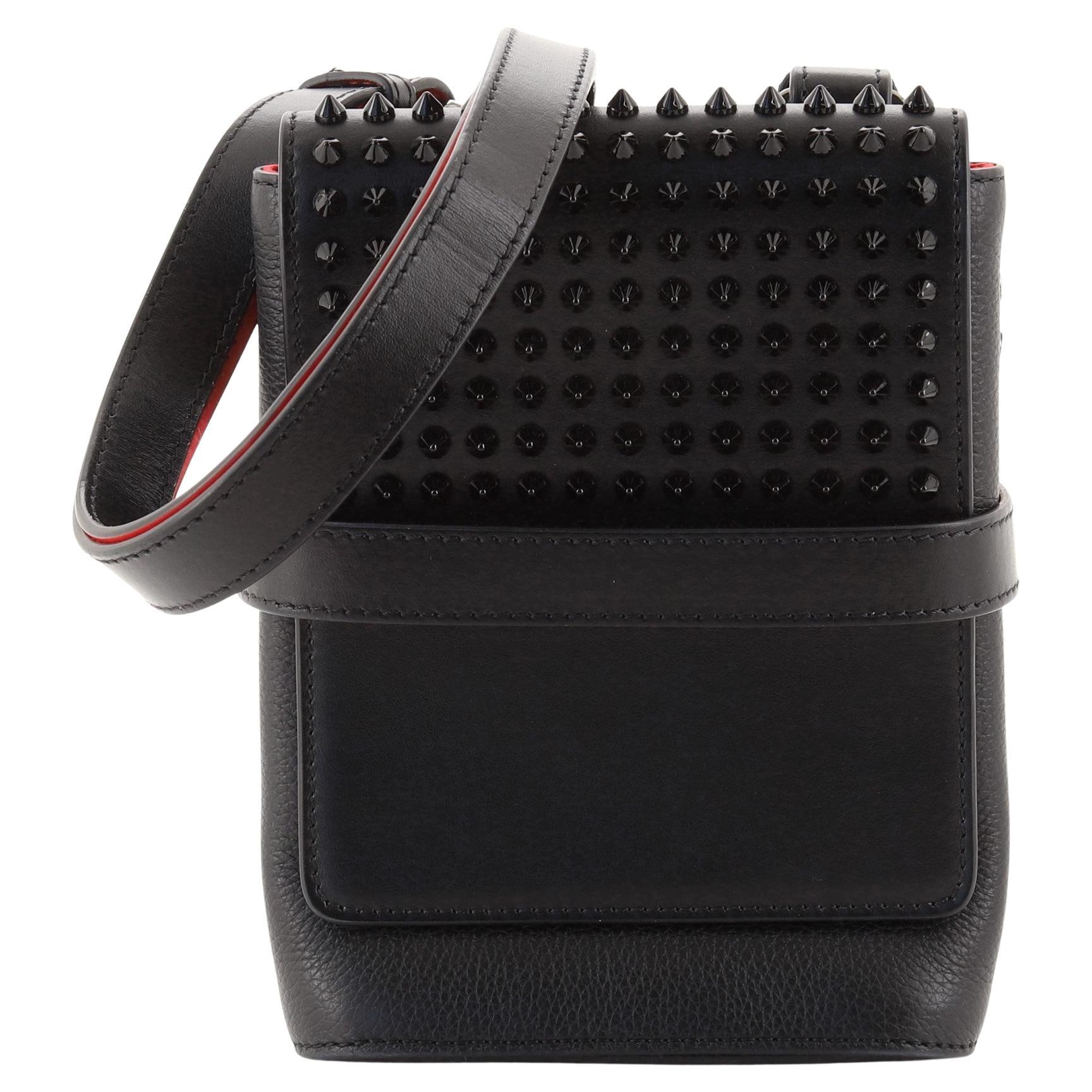 Christian Louboutin Yellow Leather Mini Spiked Sweet Charity Crossbody ...