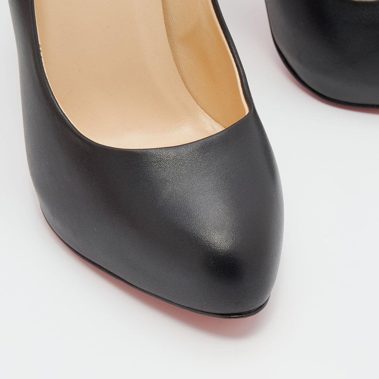 Christian Louboutin Black Leather Big Lips Pumps Size 40.5 For Sale at ...