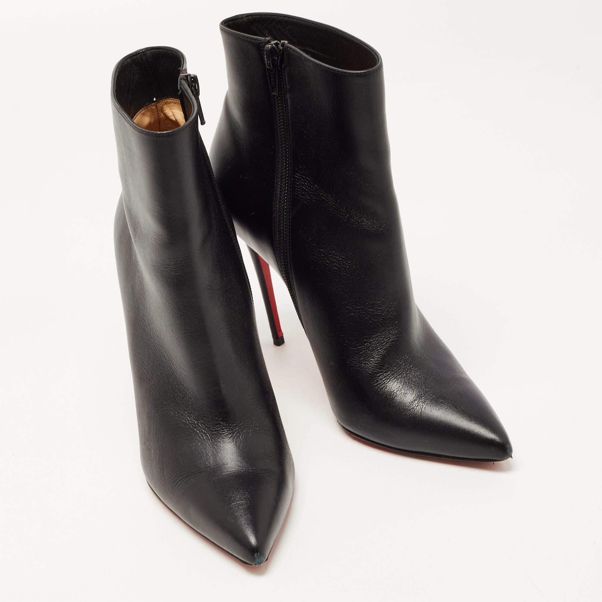 Christian Louboutin Black Leather So Kate Ankle Booties Size 38 For ...