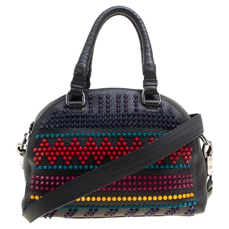 Christian Louboutin Tri Color Leather Artemis Fringe Shoulder Bag at ...