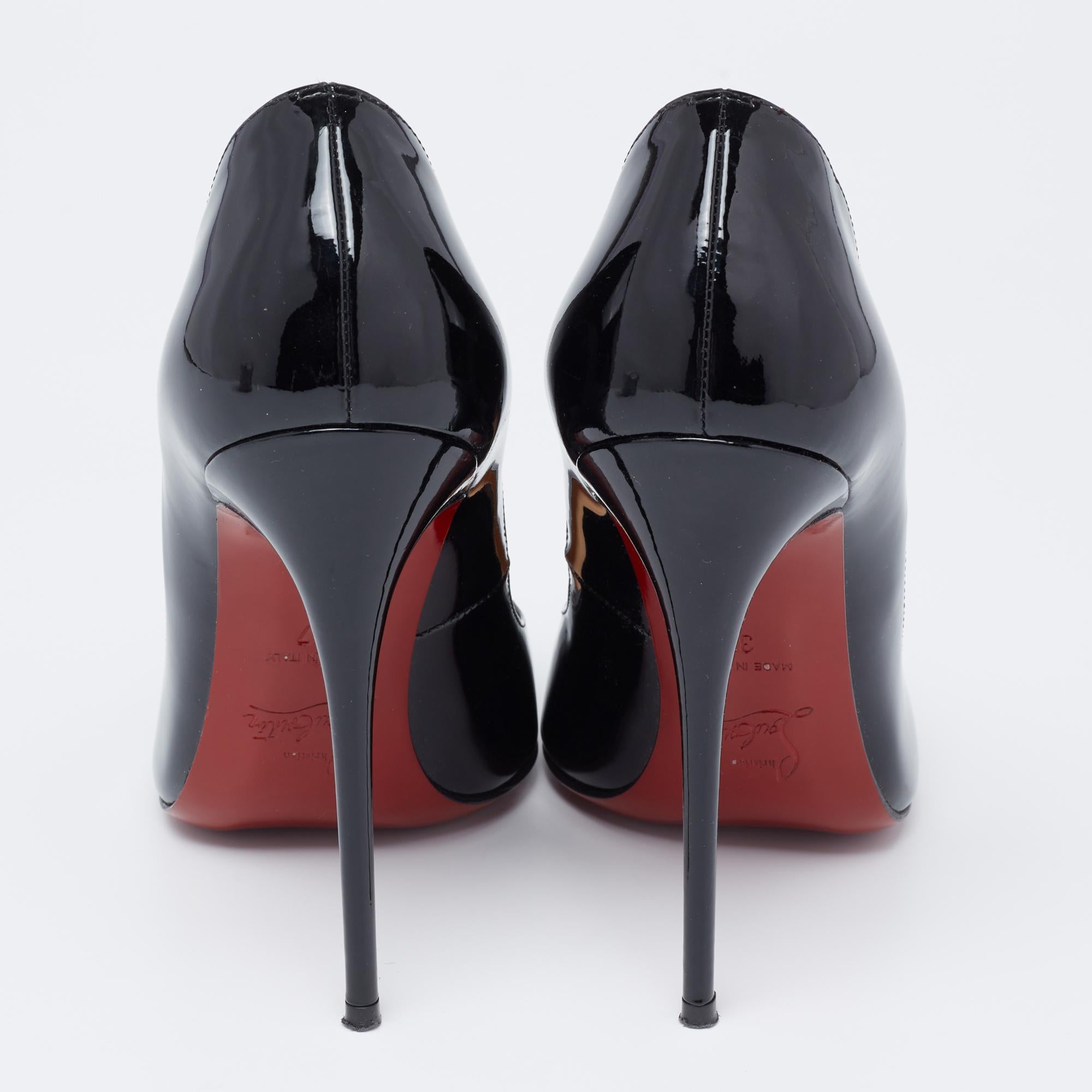 Christian Louboutin Black Patent Leather Fifi Pumps Size 37 at 1stDibs ...