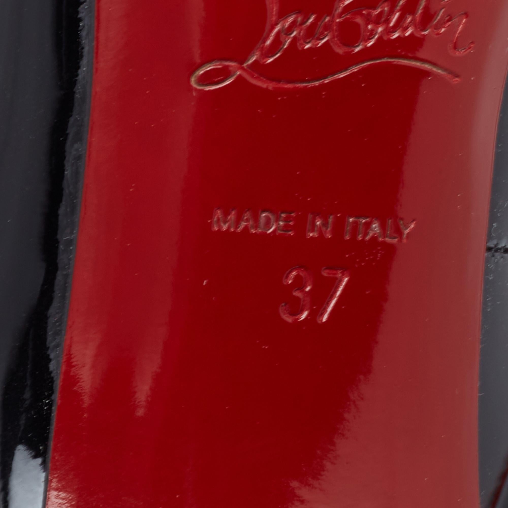 Christian Louboutin Black Patent Leather Fifi Pumps Size 37 at 1stDibs ...