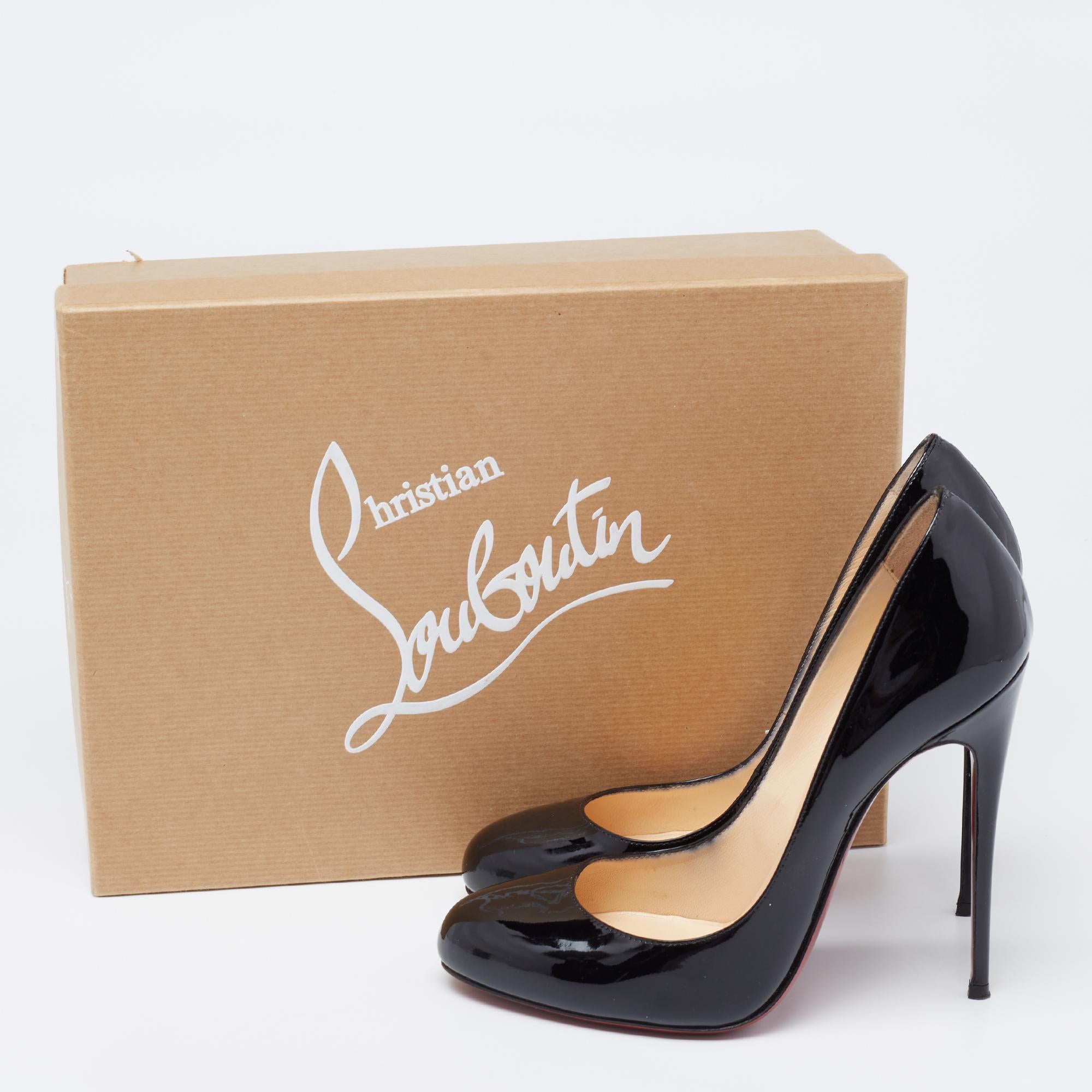 Christian Louboutin Black Patent Leather Fifi Pumps Size 37 at 1stDibs ...