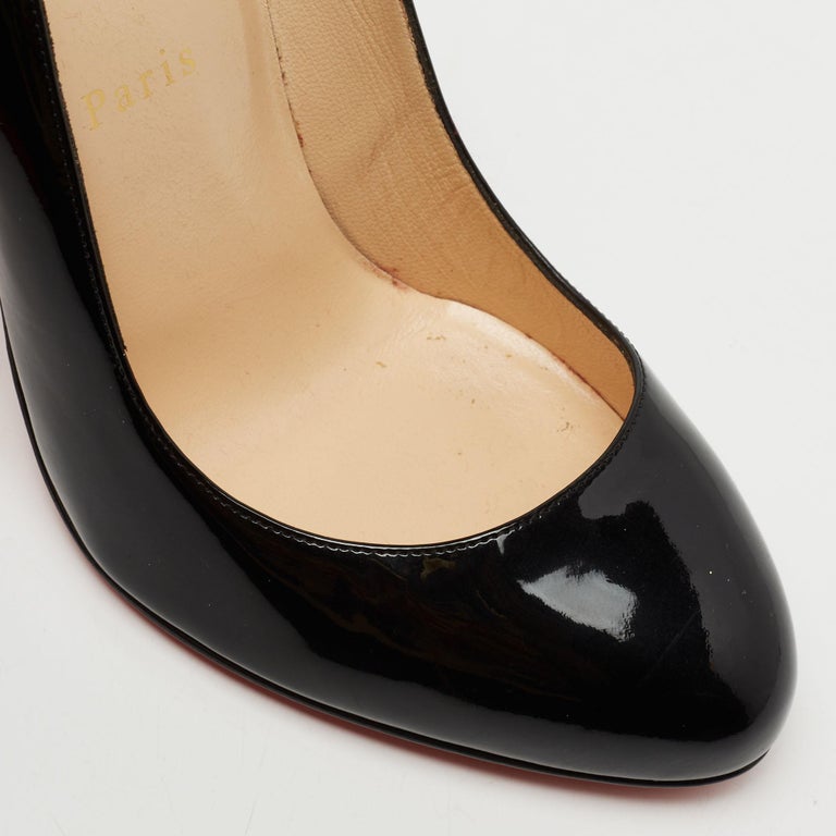 Christian Louboutin Black Patent Leather Fifi Pumps Size 38 For Sale at ...