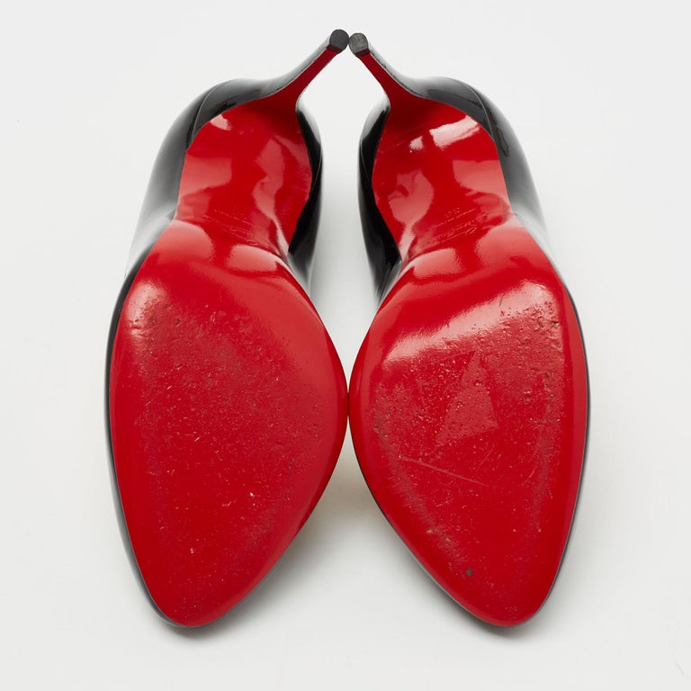 Christian Louboutin Black Patent Leather Fifi Pumps Size 38 For Sale at ...