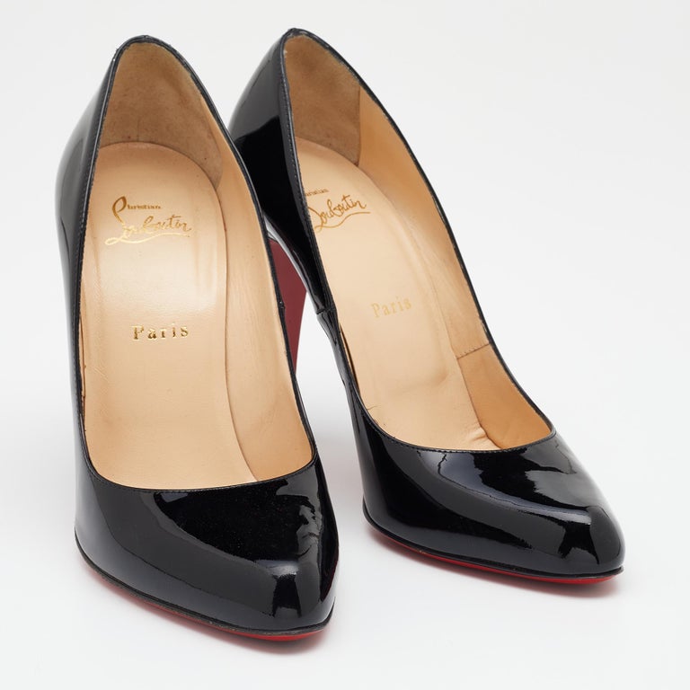 Christian Louboutin Black Patent Leather Fifi Pumps Size 40 For Sale at ...