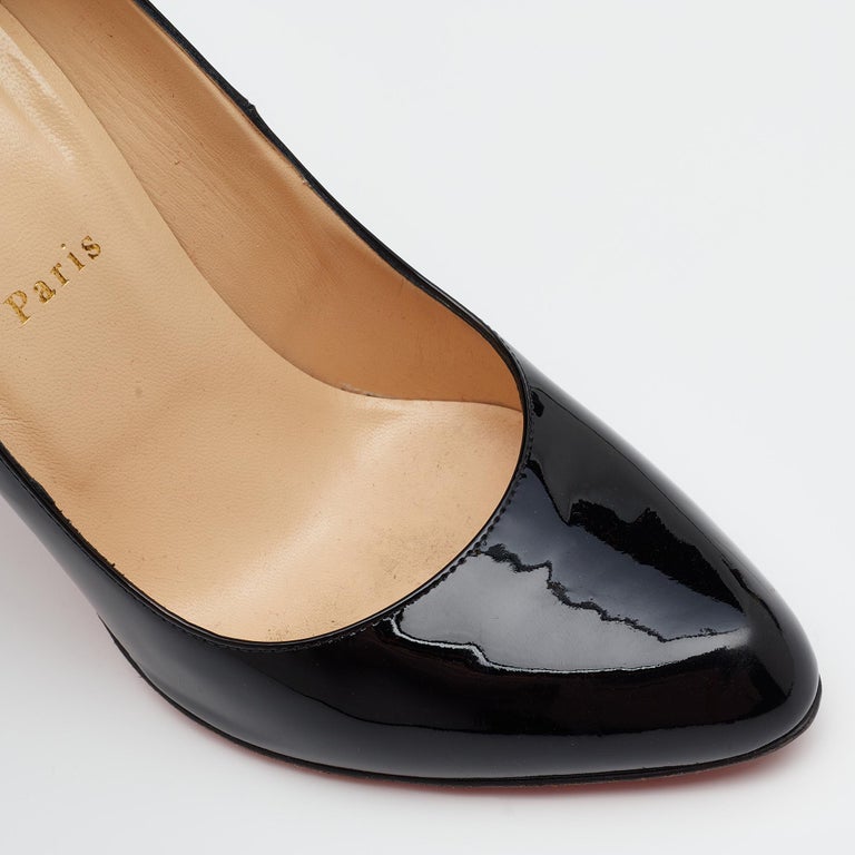 Christian Louboutin Black Patent Leather Fifi Pumps Size 40 For Sale at ...