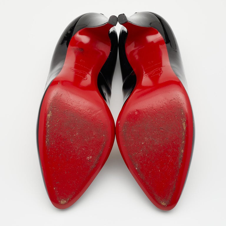 Christian Louboutin Black Patent Leather Fifi Pumps Size 40 For Sale at ...