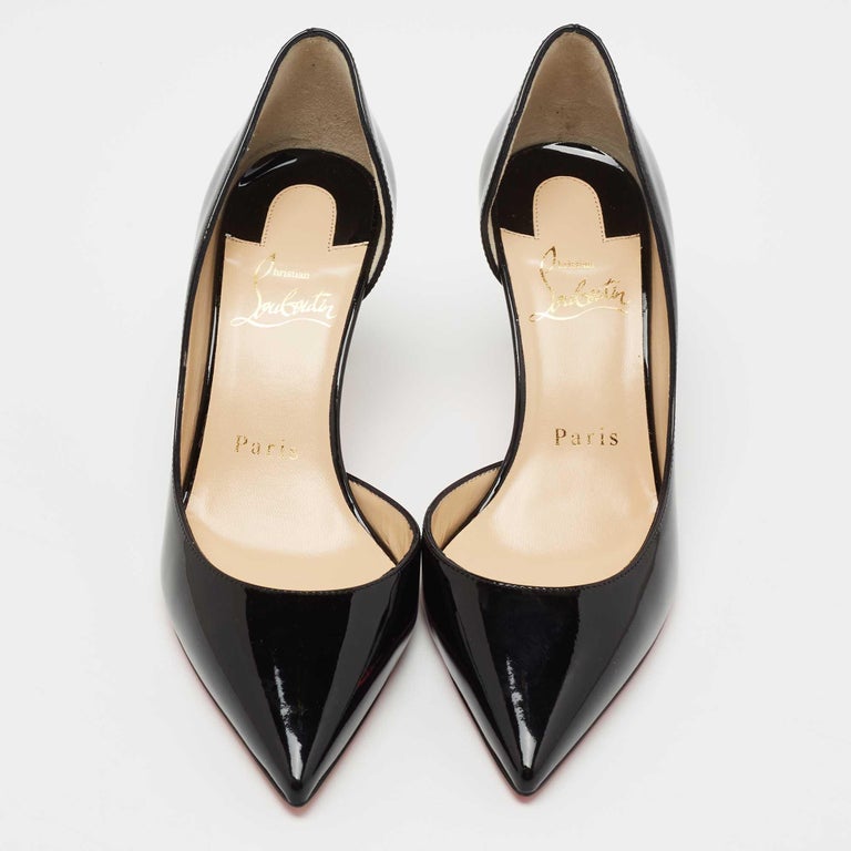 Christian Louboutin Black Patent Leather Iriza Pumps Size 35 For Sale ...