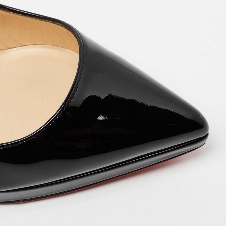 Christian Louboutin Black Patent Leather Pigalle Plato Pumps Size 35.5 ...