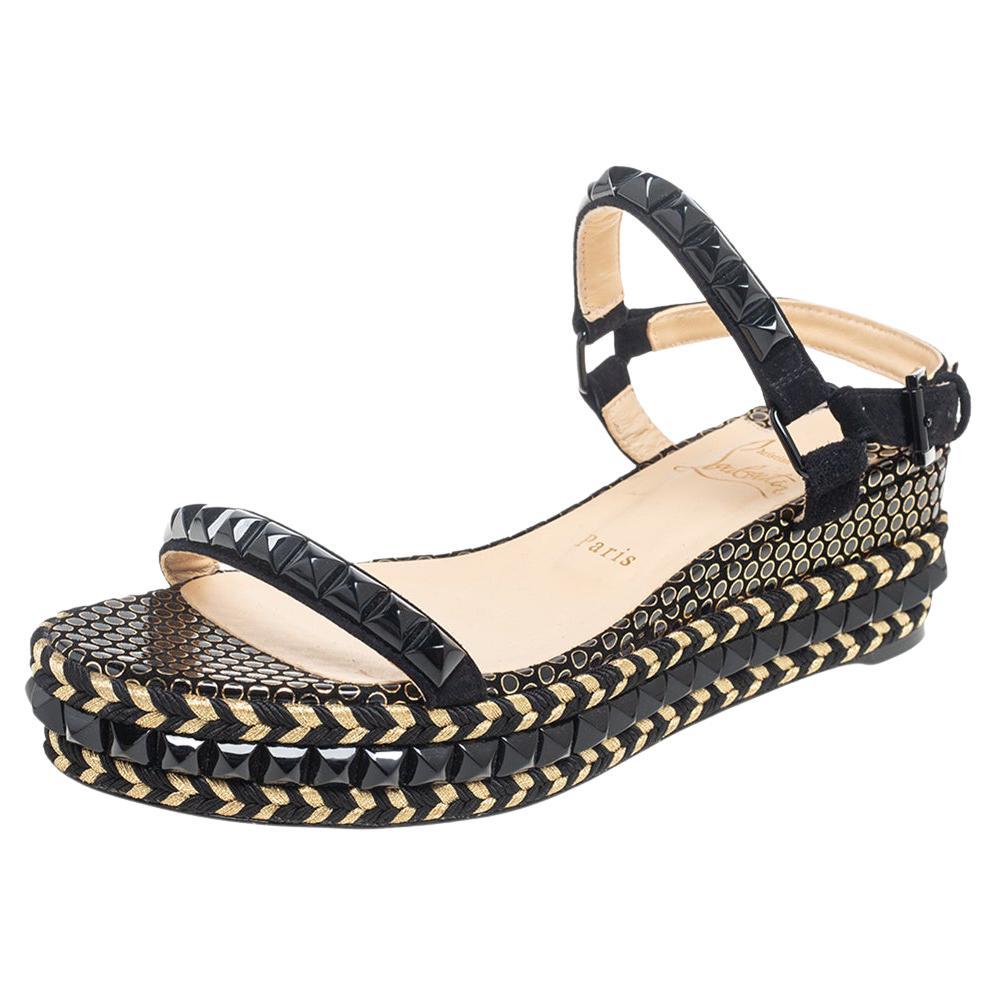 Christian Louboutin Black Leather Artemis Spike Stud Python Bag one ...