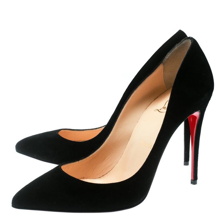 Christian Louboutin Black Suede So Kate Pumps Size 38 For Sale at 1stDibs