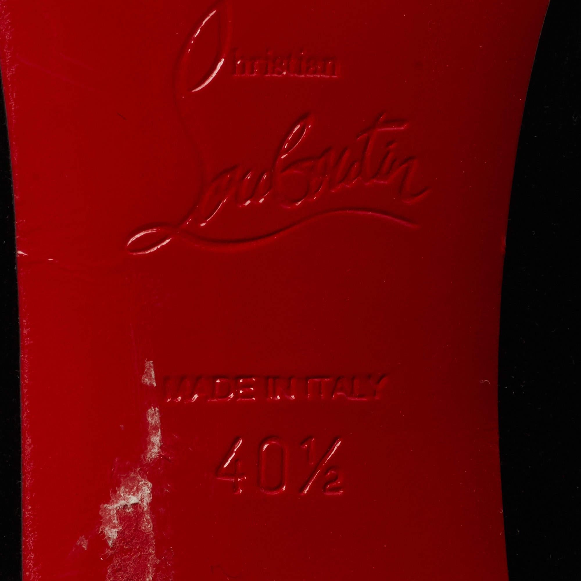 Christian Louboutin Black Velvet Diva Cora Pumps Size 40.5 at 1stDibs