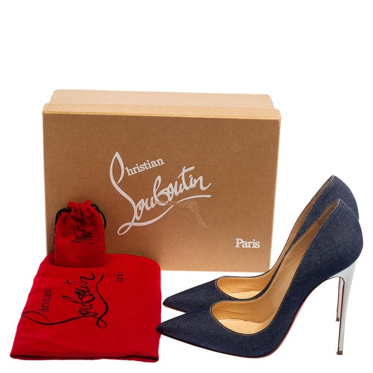 Christian Louboutin Blue Denim So Kate Pumps Size 39 at 1stDibs