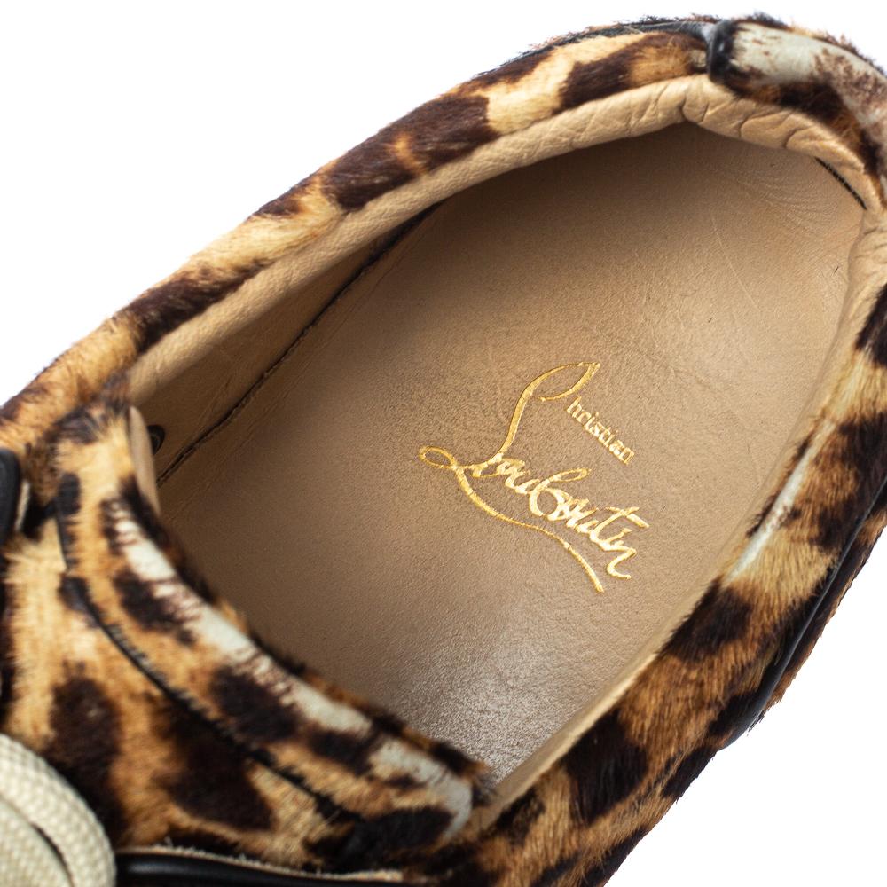 Christian Louboutin Brown Leopard Calfhair Rantulow Orlato Sneakers ...