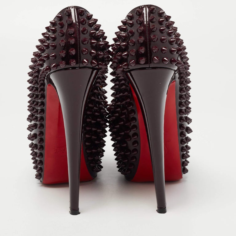 Christian Louboutin Dark Burgundy Daffodile Spike Pumps Size 38 For ...