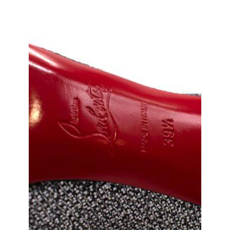 Christian Louboutin Glitter and Leather Milady Bow Peep-Toe Pumps For ...