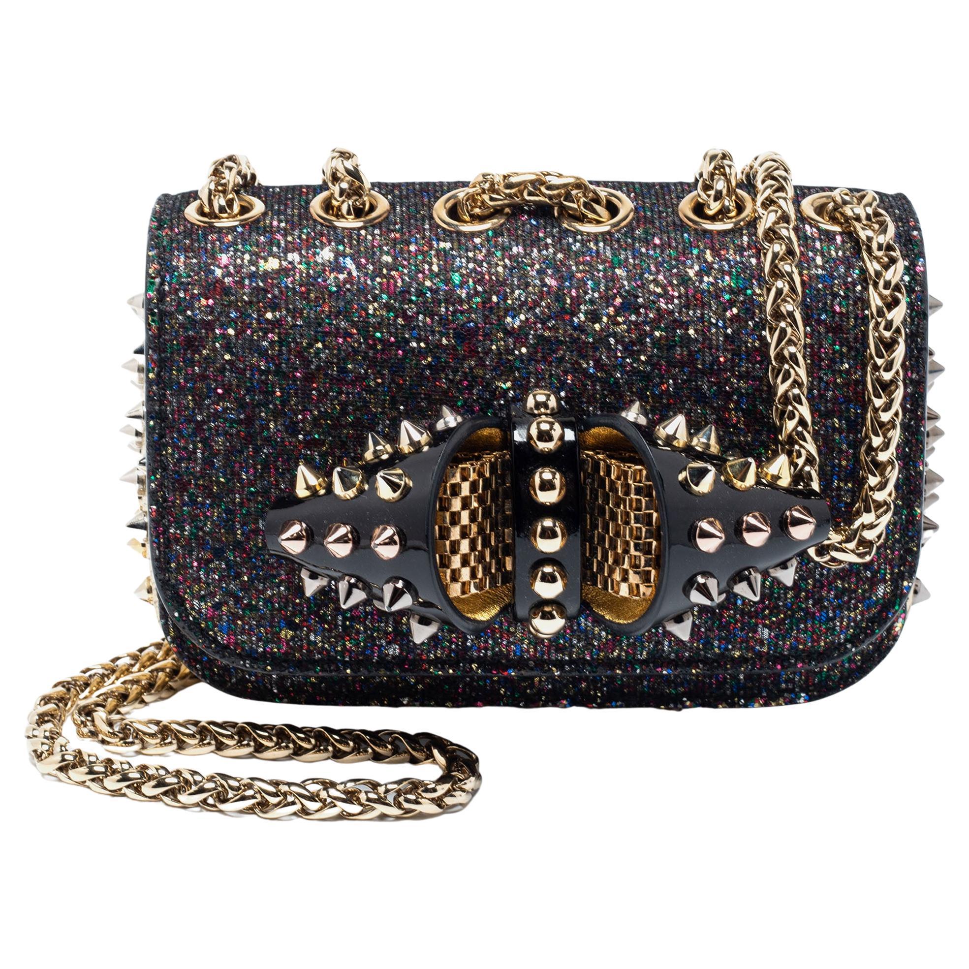 Christian Louboutin Tri Color Leather Artemis Fringe Shoulder Bag at ...
