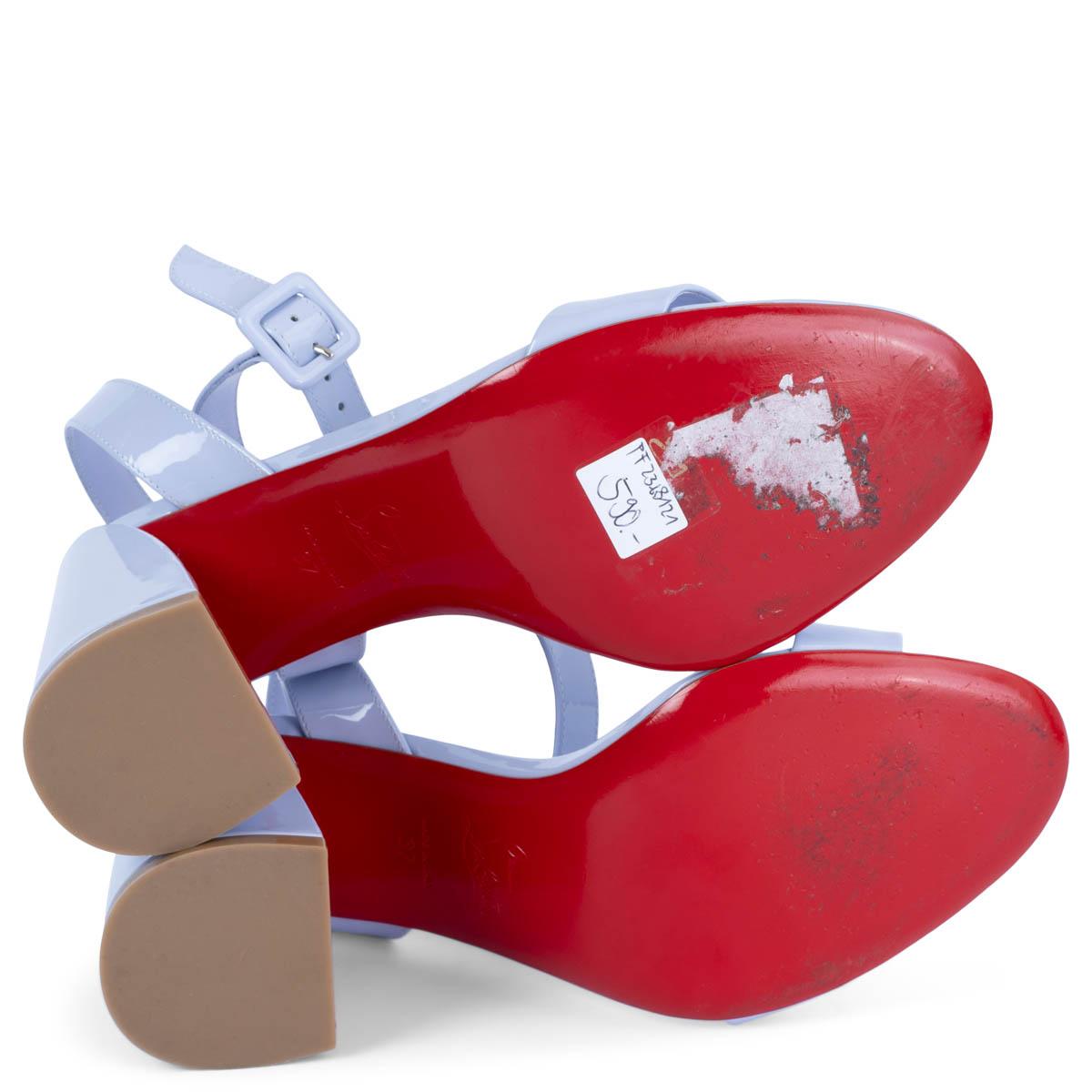CHRISTIAN LOUBOUTIN lilac patent leather MISS SABINA 85 Sandals Shoes ...