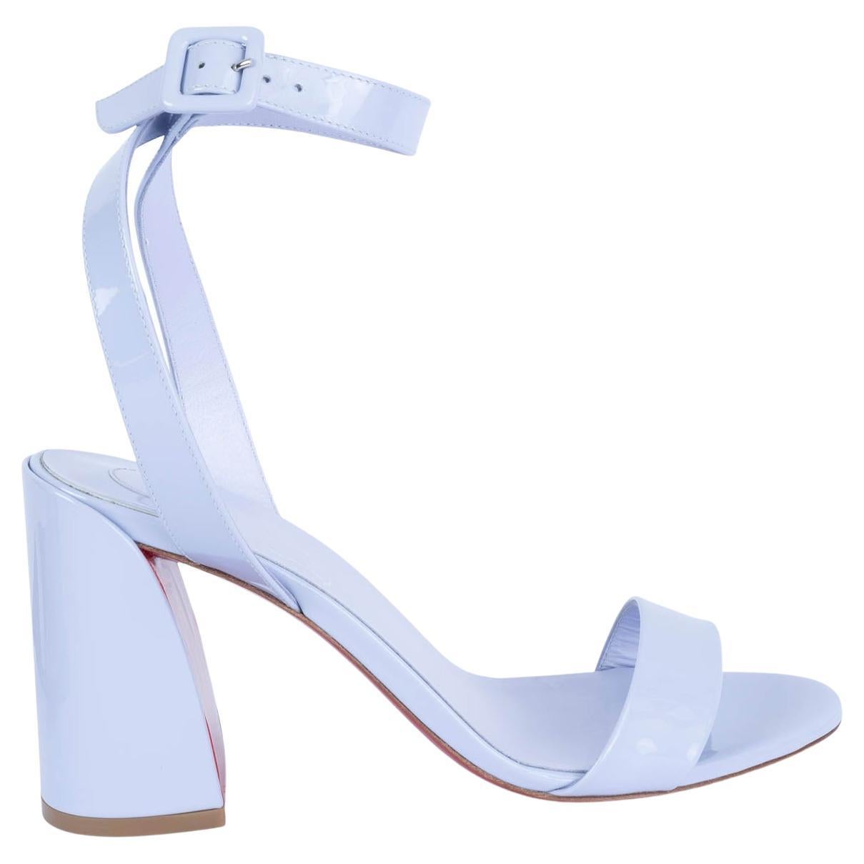CHRISTIAN LOUBOUTIN lilac patent leather MISS SABINA 85 Sandals Shoes ...