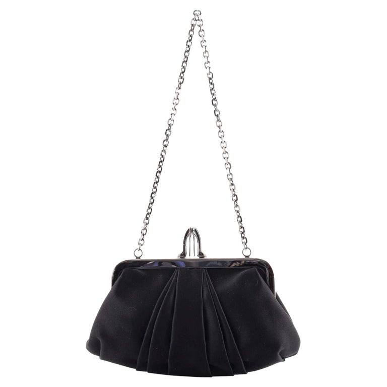 Christian Louboutin Loubinight Frame Clutch Satin For Sale at 1stDibs