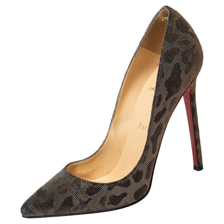 Christian Louboutin Metallic Glitter So Kate Pumps Size 37 at 1stDibs
