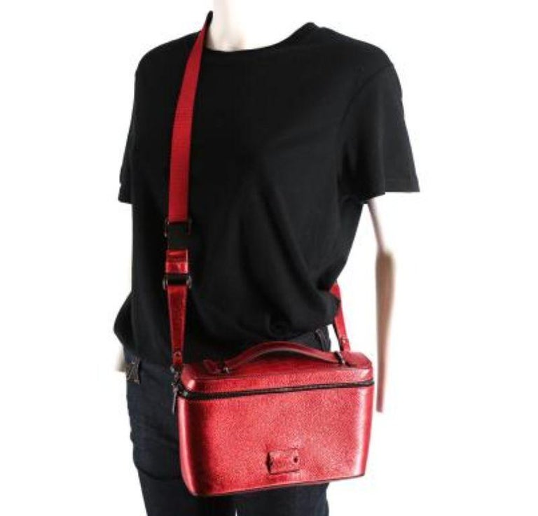 Christian Louboutin Metallic Red Leather Kypipouch Bag For Sale at 1stDibs