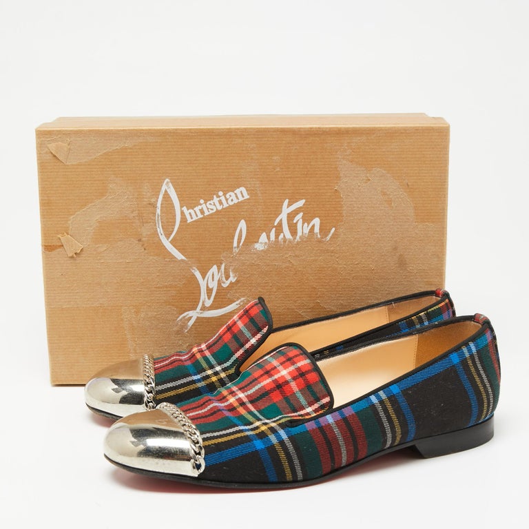 Christian Louboutin Multicolor Fabric Rollergirl Chain-Link Smoking ...
