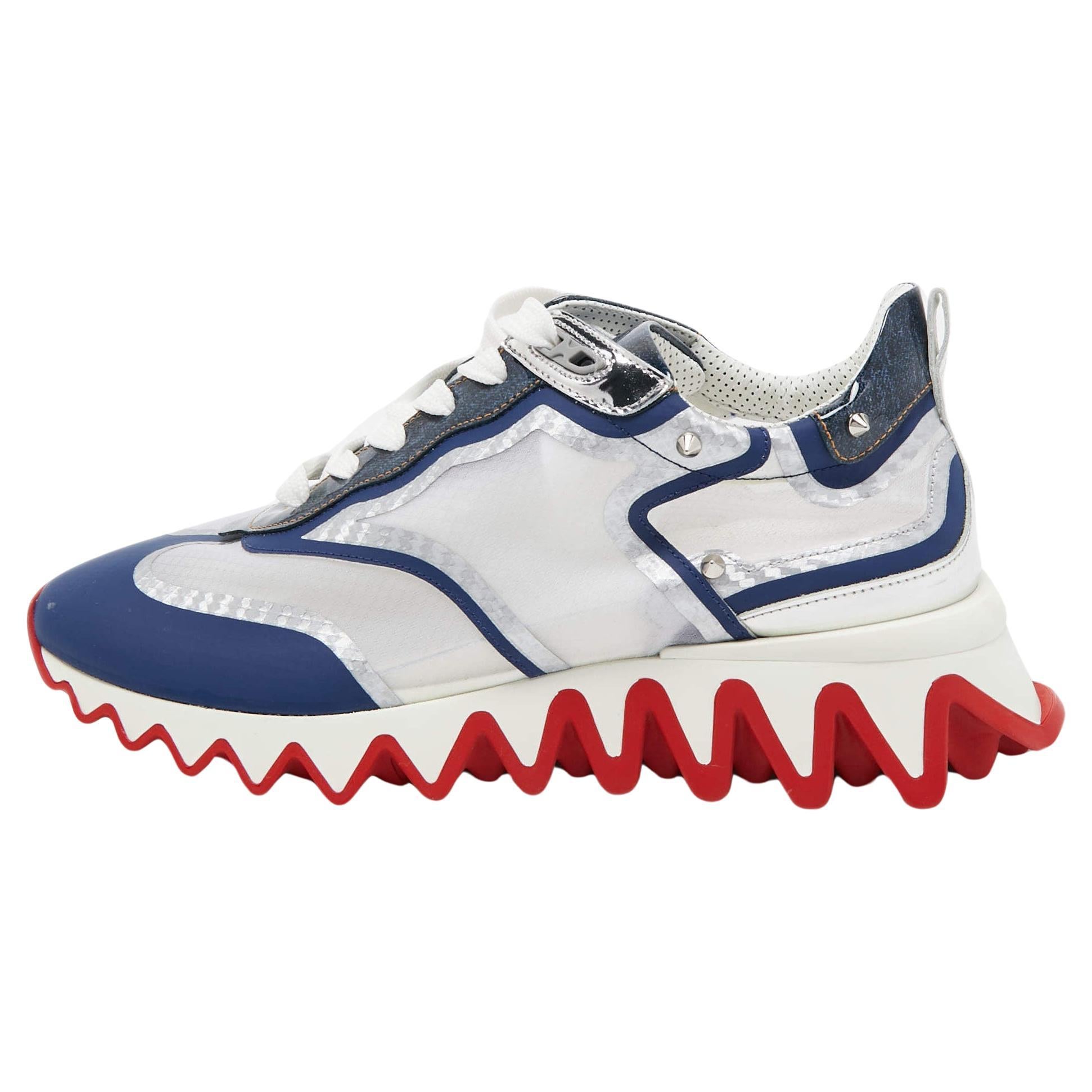 Christian Louboutin Multicolor Leather and Mesh Sharkina Sneakers Size ...