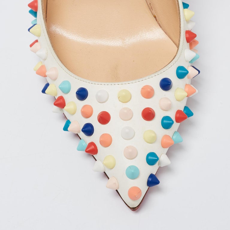 Christian Louboutin Multicolor Leather Pigalle Spike Pumps Size 37.5 ...