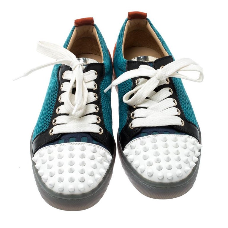 Christian Louboutin Multicolor Mesh And Leather AC Viera Spiked Orlato ...