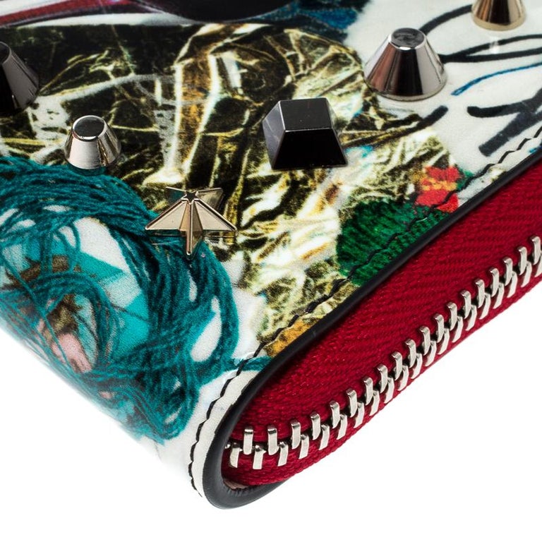 Christian Louboutin Multicolor Patent Leather Panettone Spiked Zipper ...