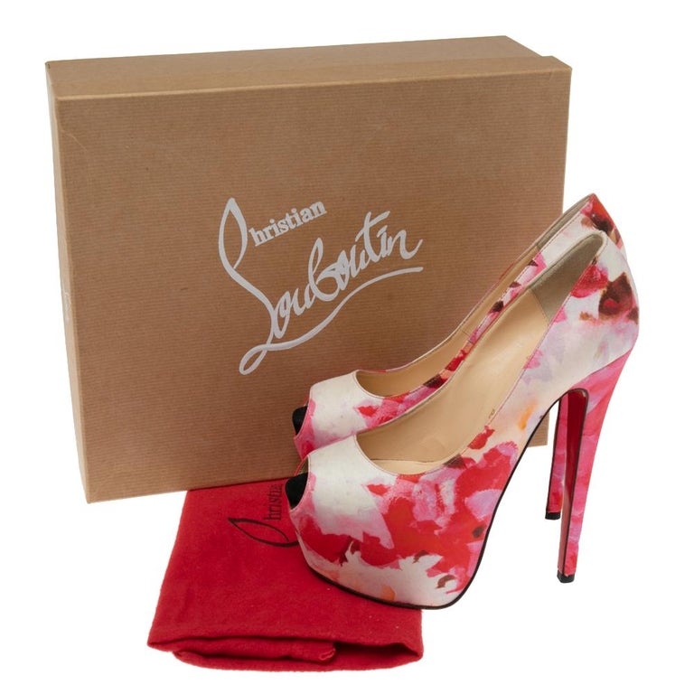 Christian Louboutin Multicolor Popi Fabric Highness Pumps Size 37 For ...