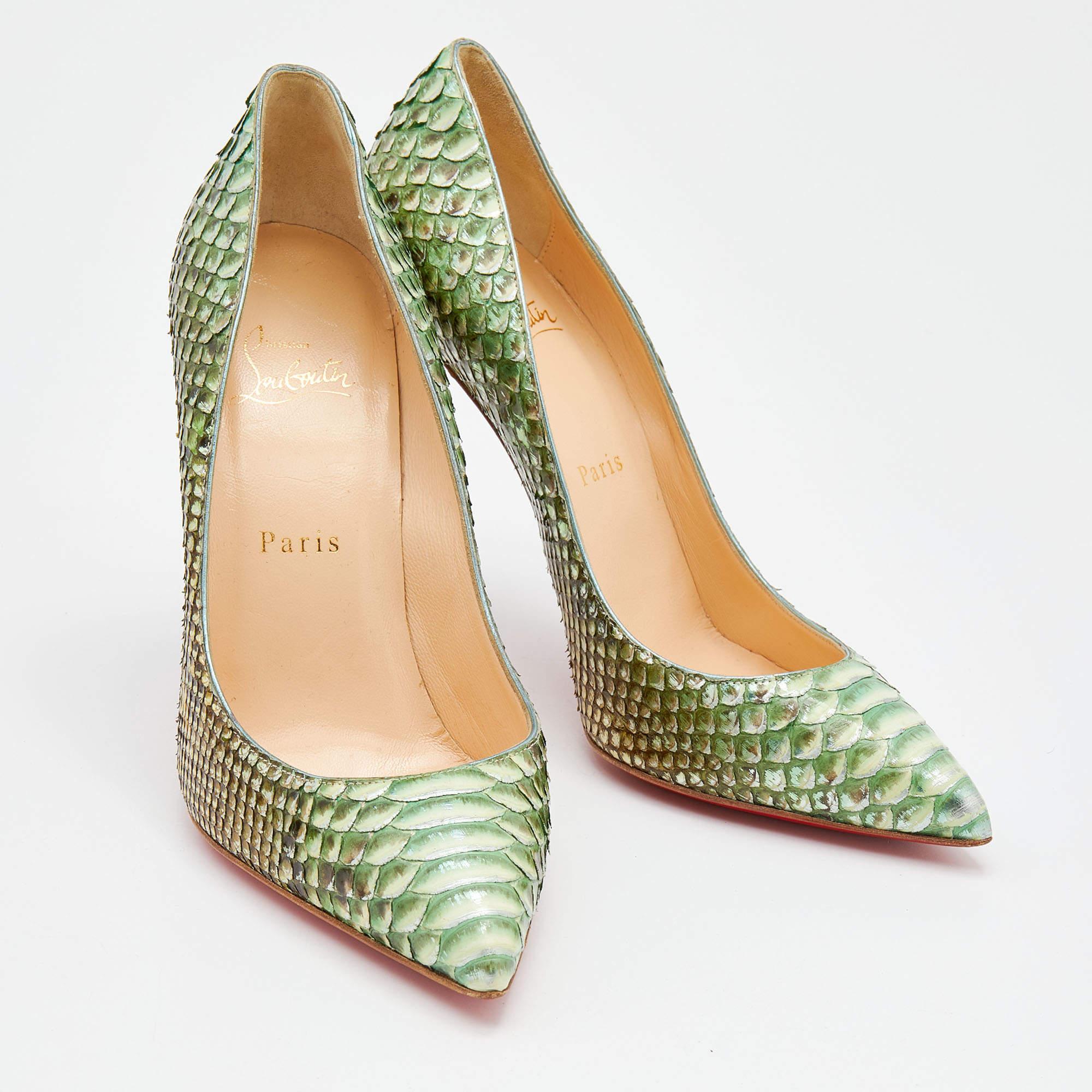 Christian Louboutin Multicolor Python So Kate Pointed Toe Pumps Size 39 ...