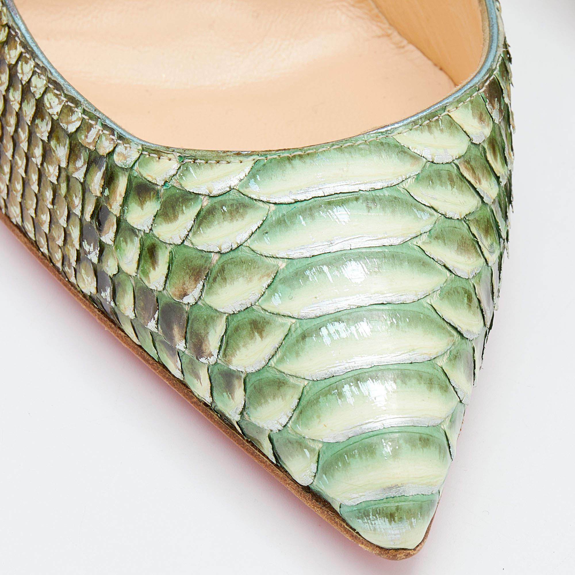 Christian Louboutin Multicolor Python So Kate Pointed Toe Pumps Size 39 ...