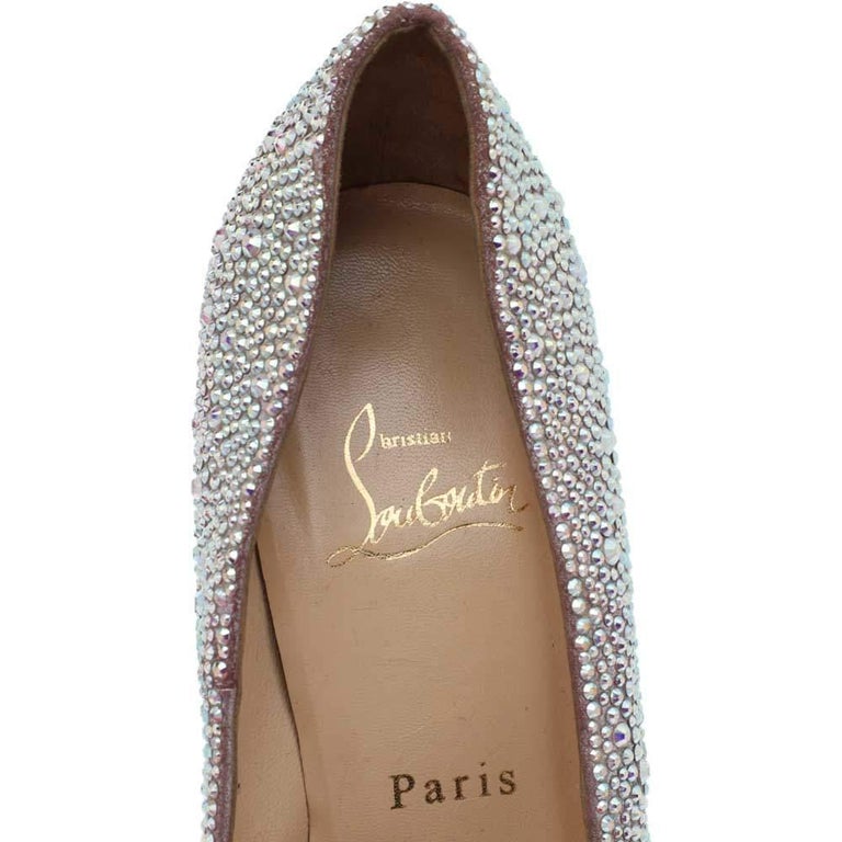 Christian Louboutin Multicolor Strass Daffodile Platform Pumps Size 39