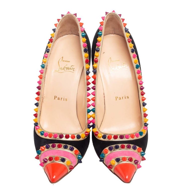 Christian Louboutin Multicolor Suede And Leather Malabar Hill Pumps ...
