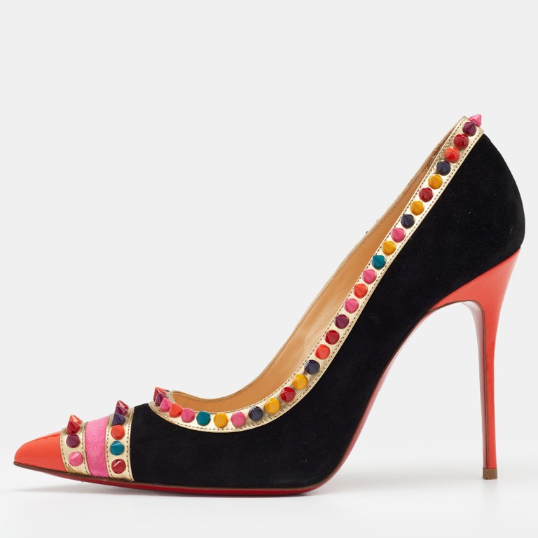 Christian Louboutin Multicolor Suede And Leather Malabar Hill Pumps ...