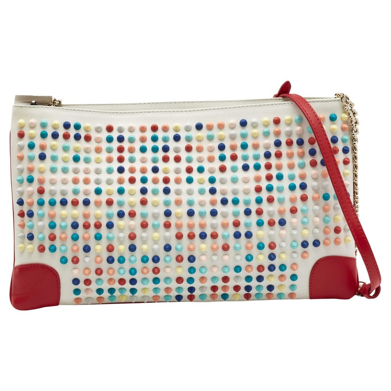Christian Louboutin Multicolour Leather Loupibosh Spike Clutch Bag For ...