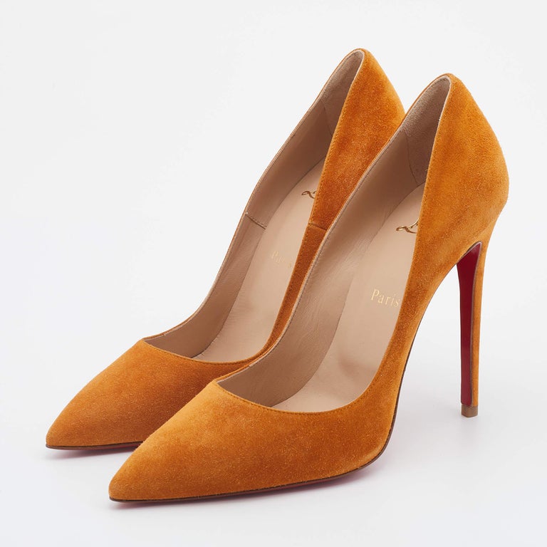 Christian Louboutin Mustard Yellow Suede So Kate Pumps Size 40 For Sale ...