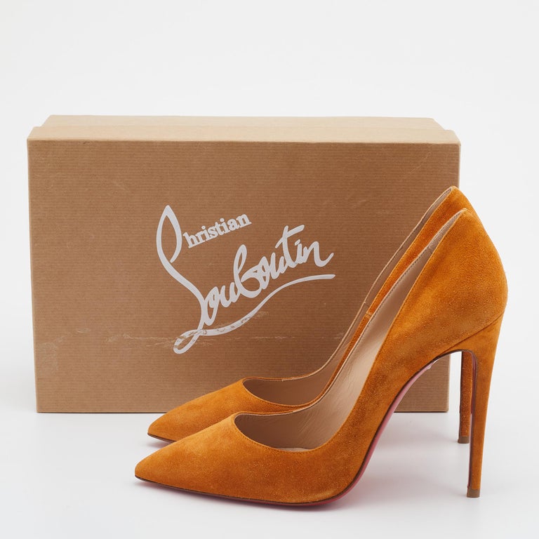 Christian Louboutin Mustard Yellow Suede So Kate Pumps Size 40 For Sale ...