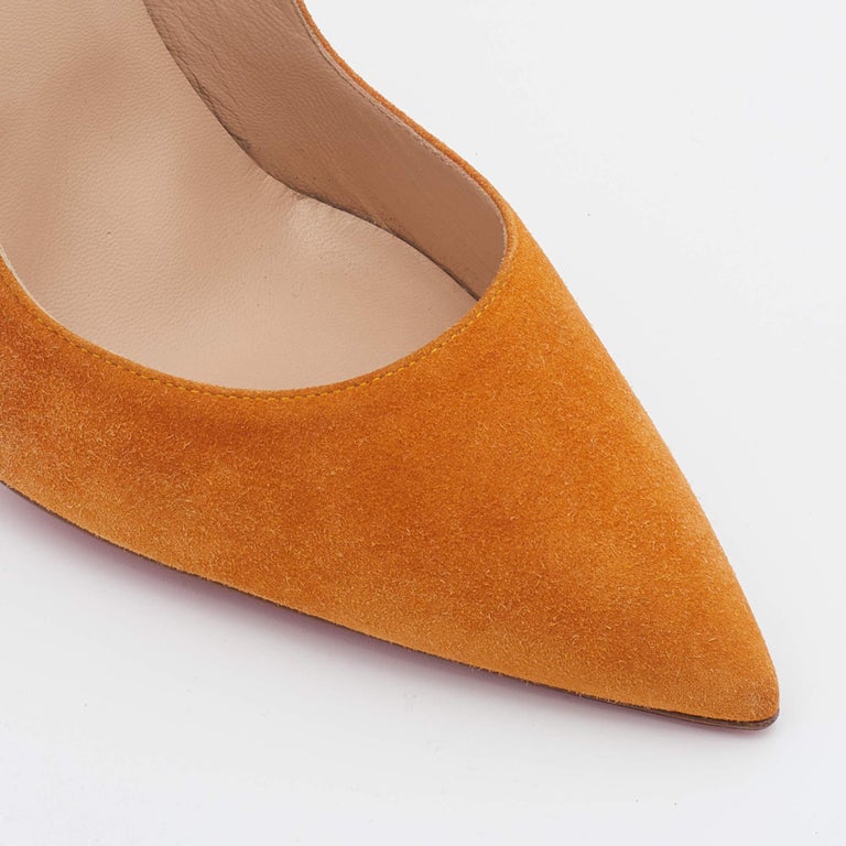 Christian Louboutin Mustard Yellow Suede So Kate Pumps Size 40 For Sale ...