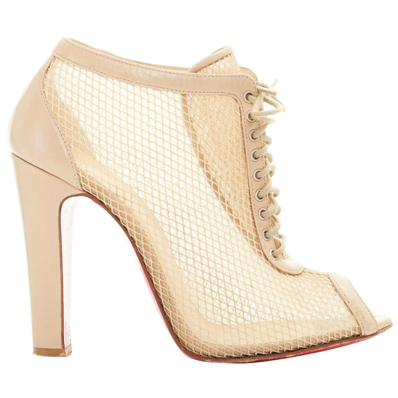 Louboutin Mesh Bootie - For Sale on 1stDibs