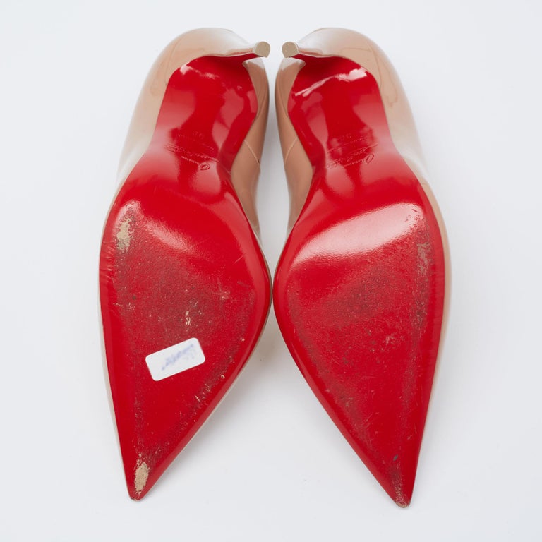Christian Louboutin Nude Patent Leather So Kate Pumps Size 39 For Sale ...