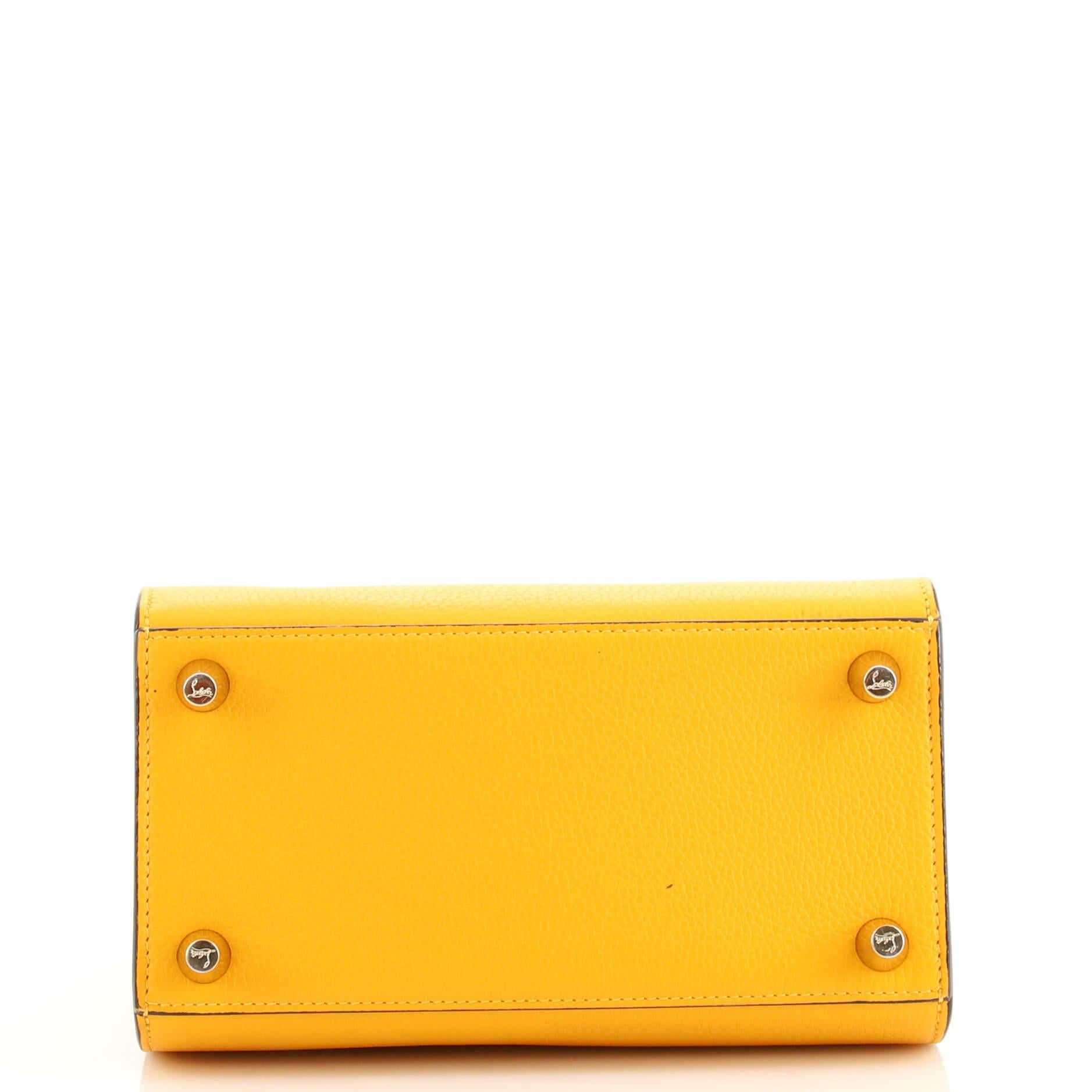 Christian Louboutin Paloma Tote Leather and Africube Textile Small at ...