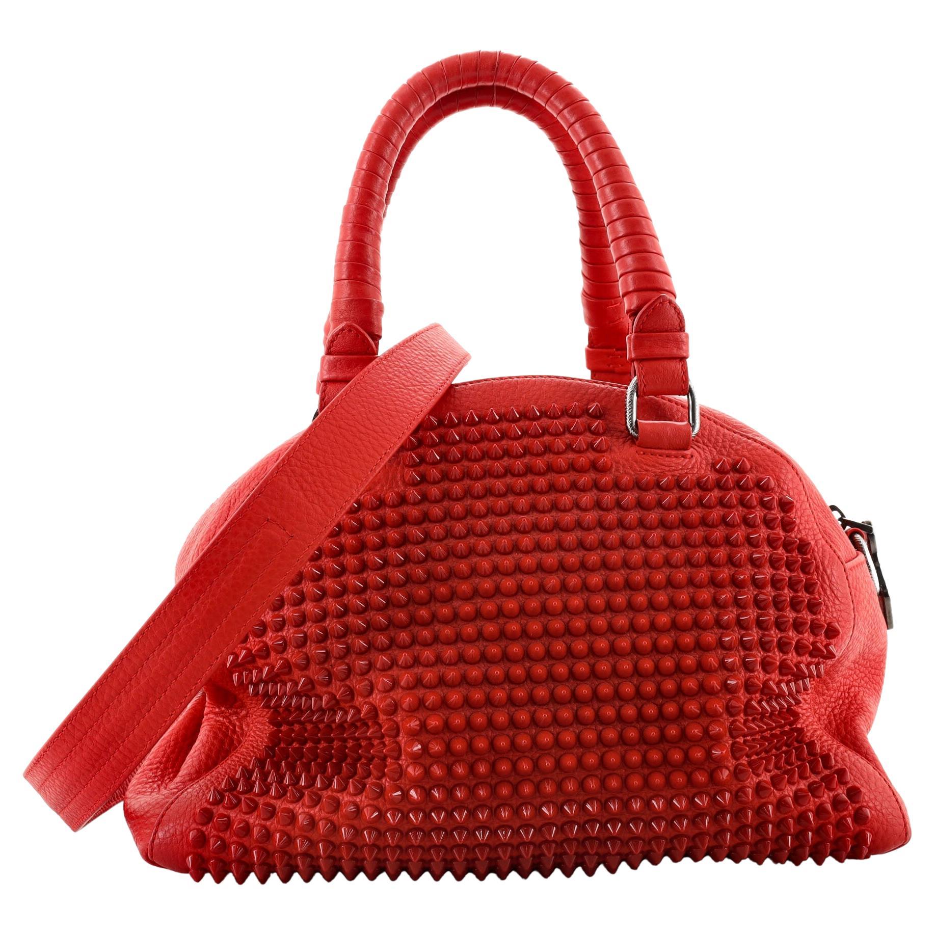 Christian Louboutin Yellow Leather Mini Spiked Sweet Charity Crossbody ...