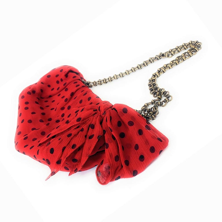 Christian Louboutin Polka Dot Chain Shoulder Bag at 1stDibs