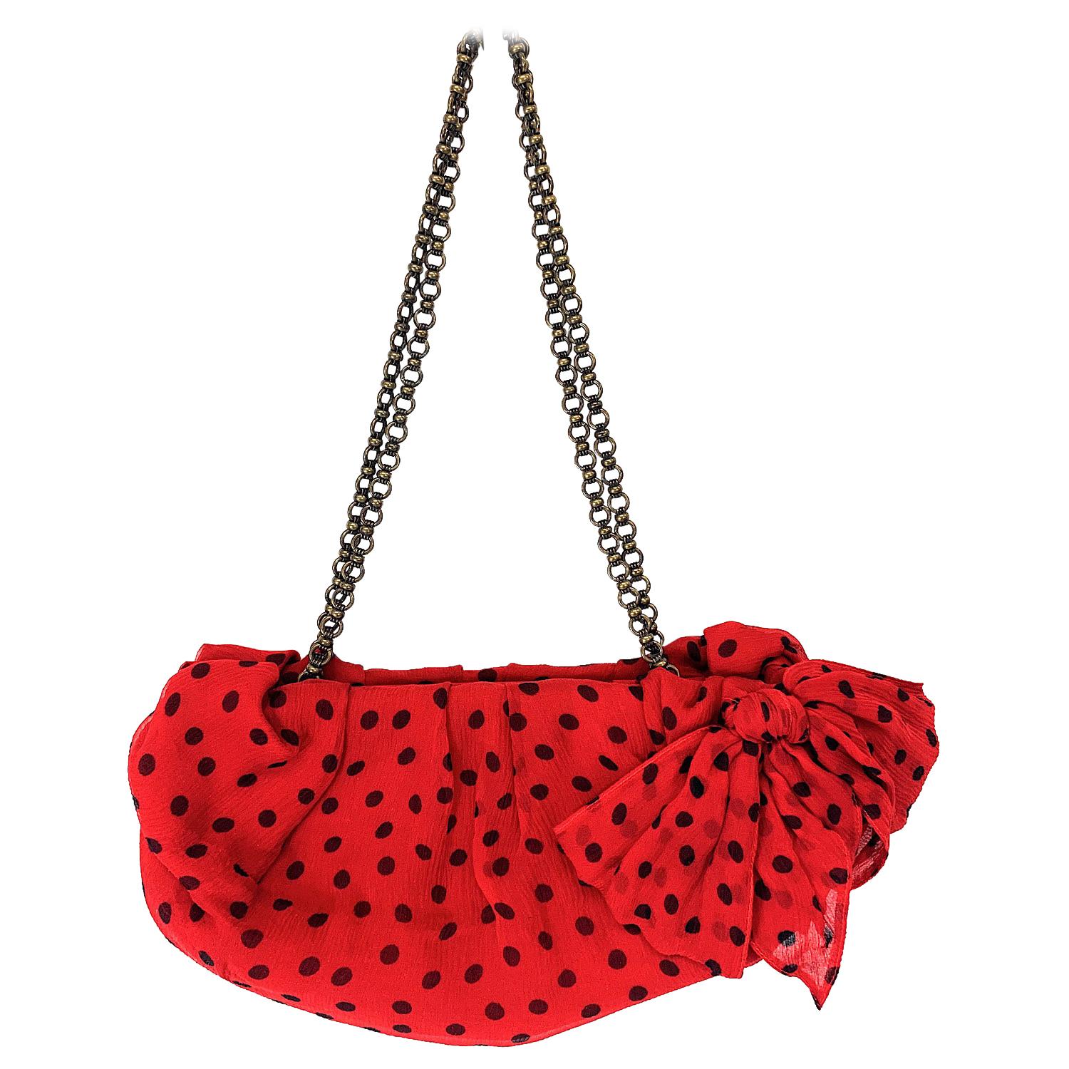 Christian Louboutin Polka Dot Chain Shoulder Bag at 1stDibs