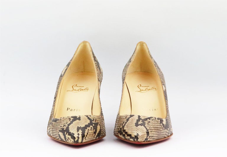 Christian Louboutin Python Pumps EU 37.5 UK 4.5 US 7.5 at 1stDibs