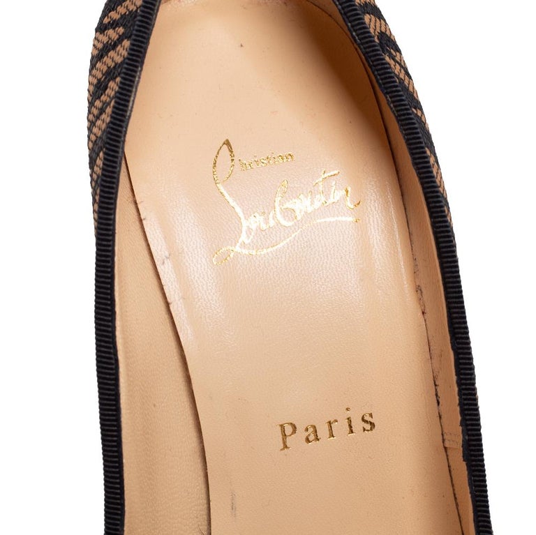 Christian Louboutin Raffia Bianca Panama Tiger Weave Platform Pumps ...